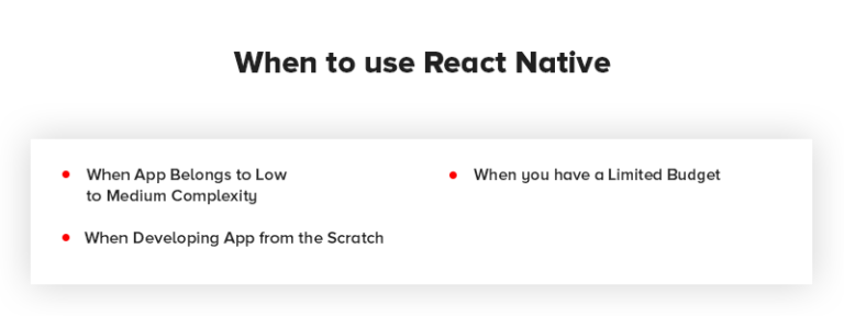 Reasons Why Use React Native For Your Next App Development
